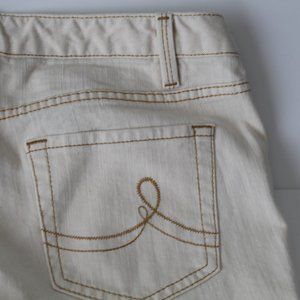 LOFT | Jeans | Loft Original Boot Cream Colored Denim Jeans Nwot 6 ...